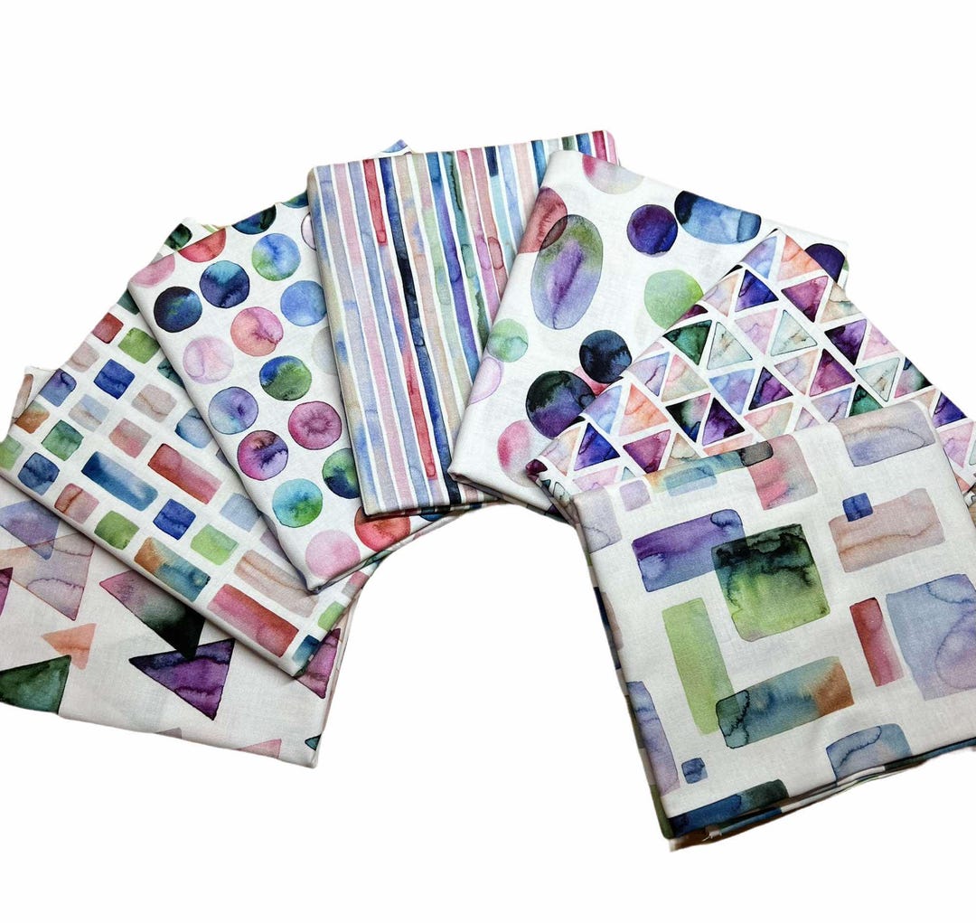 Gemstones - Half Yard Bundle - Multi - 7 Half Yards - by Stephanie Ryan for P&B Textiles - Etsy