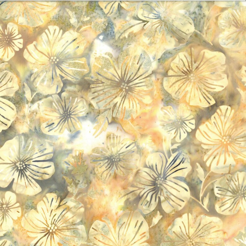 Plumeria Daisy Block Print Hoffman Veranda Bali Batik Sold - Etsy