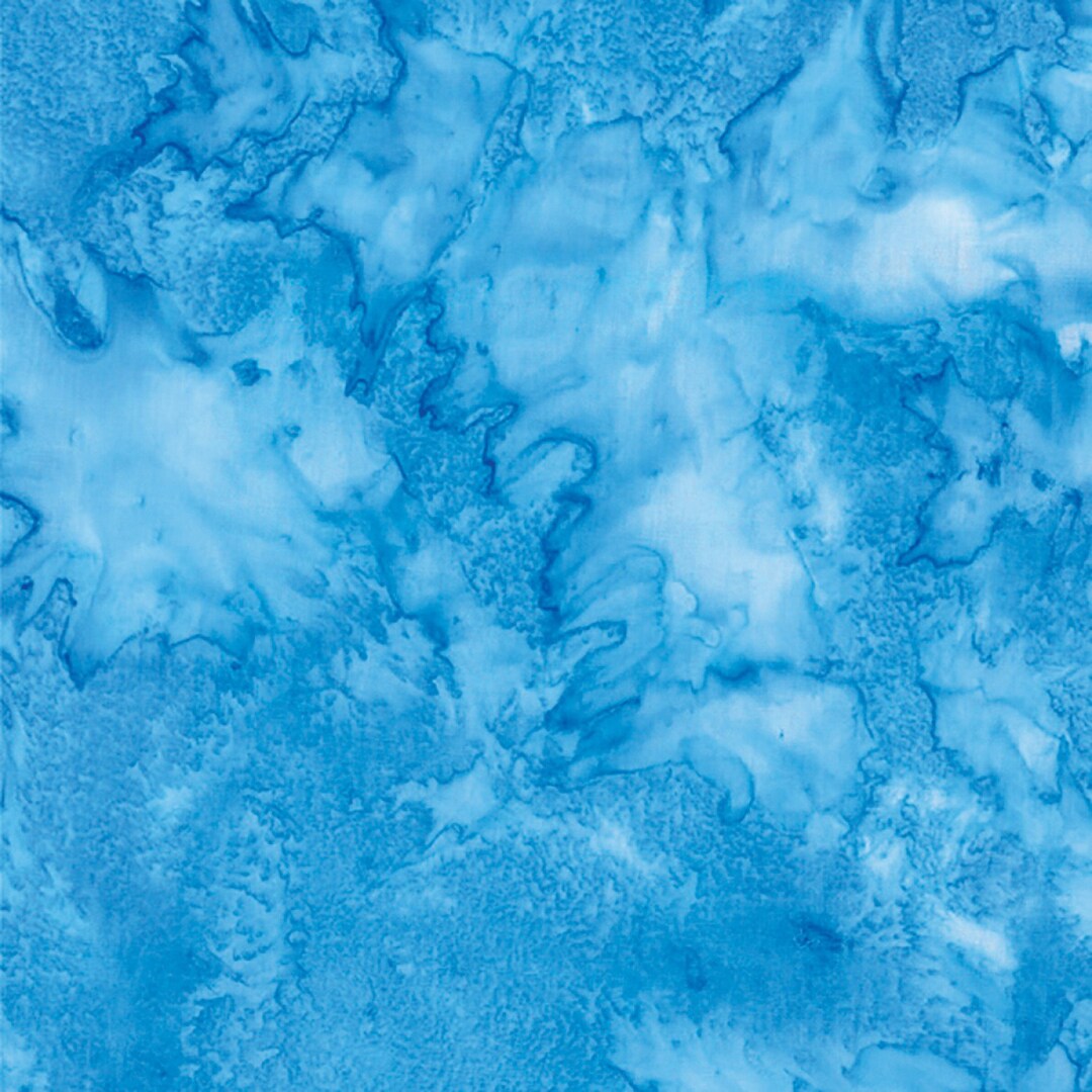 Azure Blue 1895 Watercolor Bali Batiks From Hoffman 1/2 Yard - Etsy