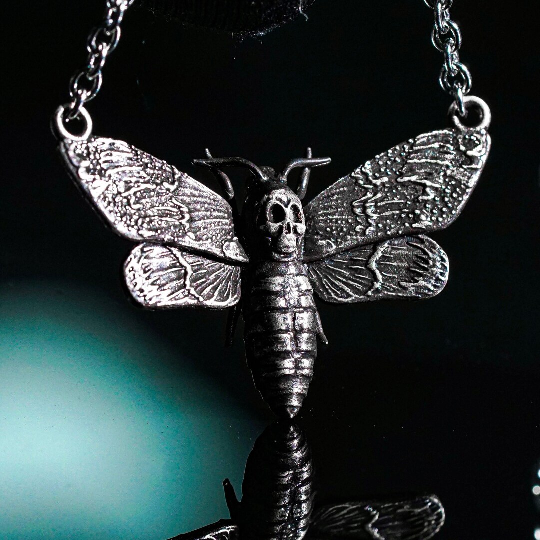 Death Head Moth Necklace, Gothic Horror Jewelry, Hannibal Silence of ...