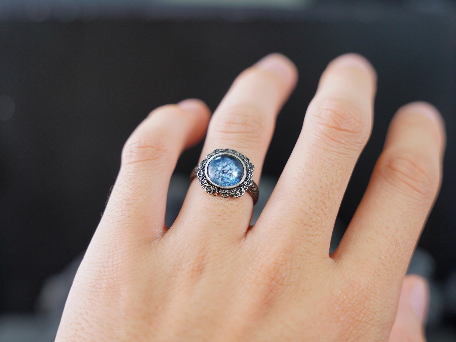 EXCLUSIVE El.den Ring Dark Moon Ranni Ring - Glow-in-the-dark ...