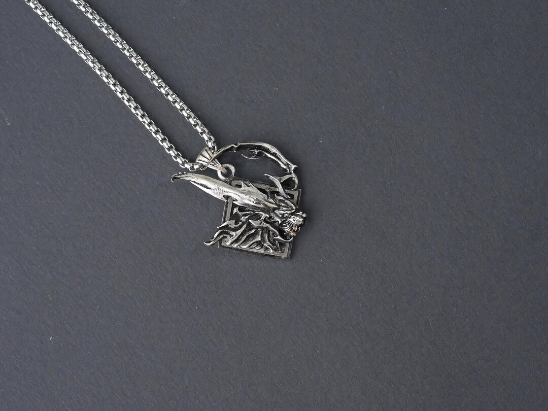 EXCLUSIVE Handmade Silver Eikons Ifrit Necklace, Final Fantasy XVI ...