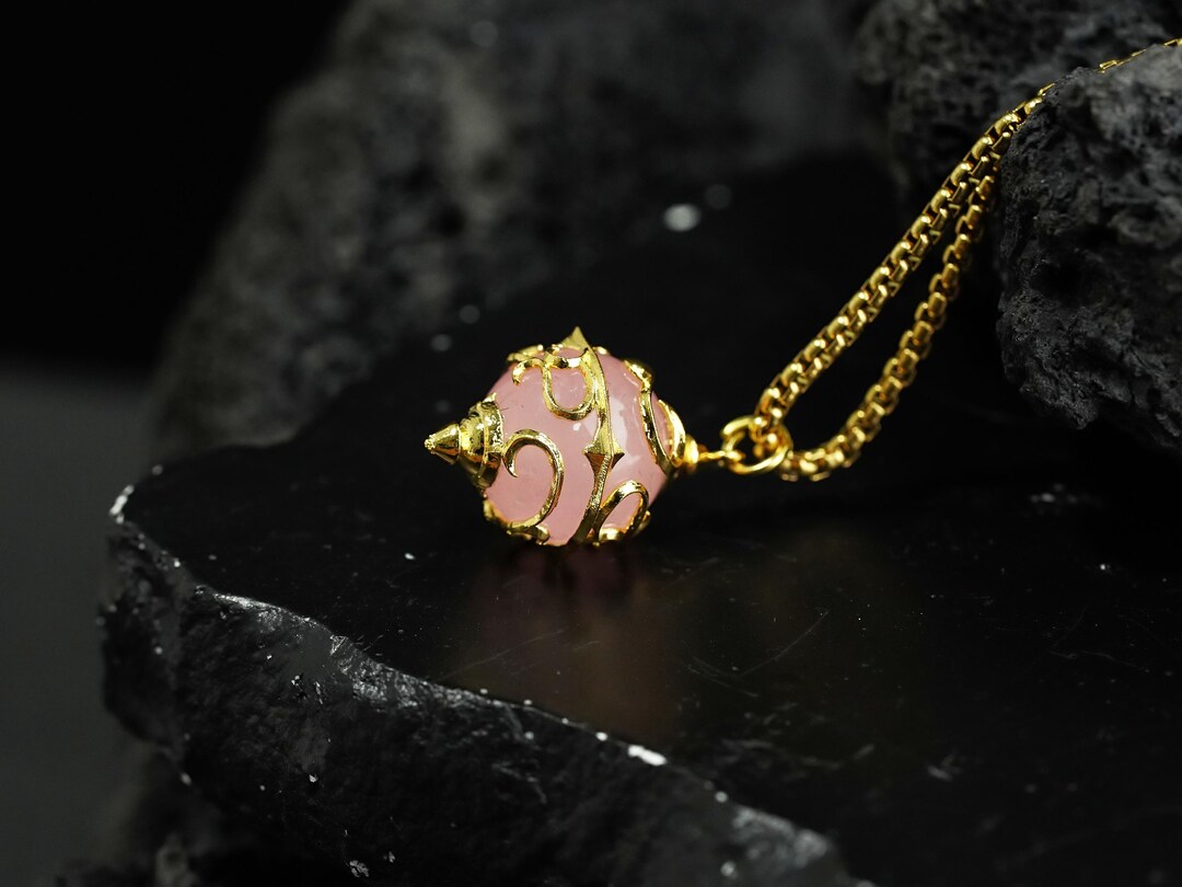 EXCLUSIVE Pink Color Palworld Legendary Sphere Necklace, Handmade 14k ...