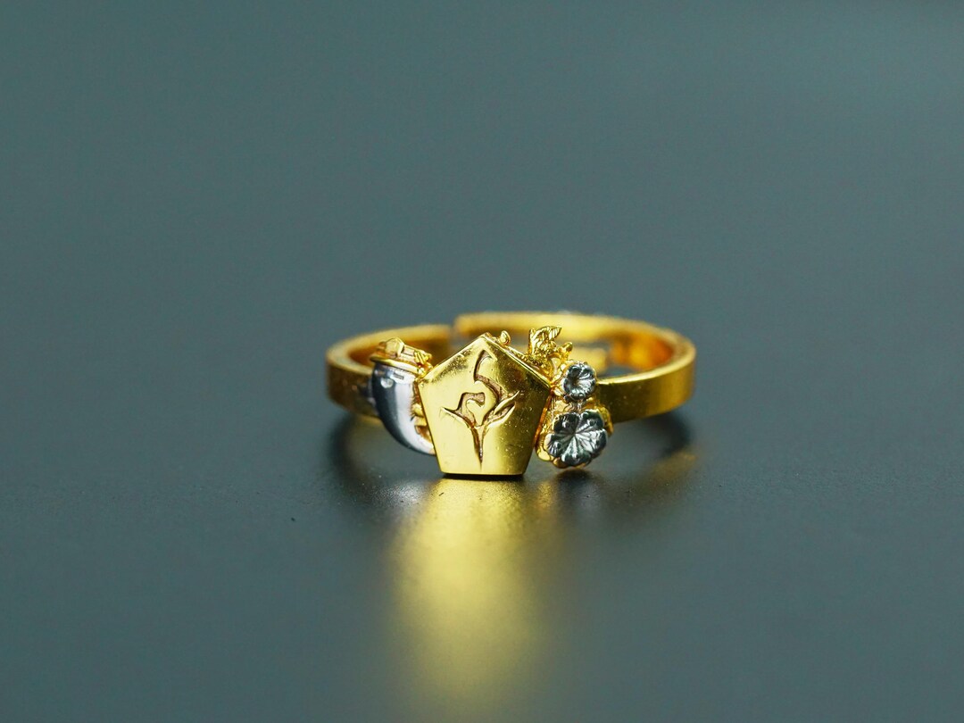 EXCLUSIVE Handmade Hu Tao Boo Tao Ring, Genshin Impact Sterling Silver ...