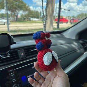 Crocheted Spider-man and Superhero Hanging for Car Mirrors - Etsy