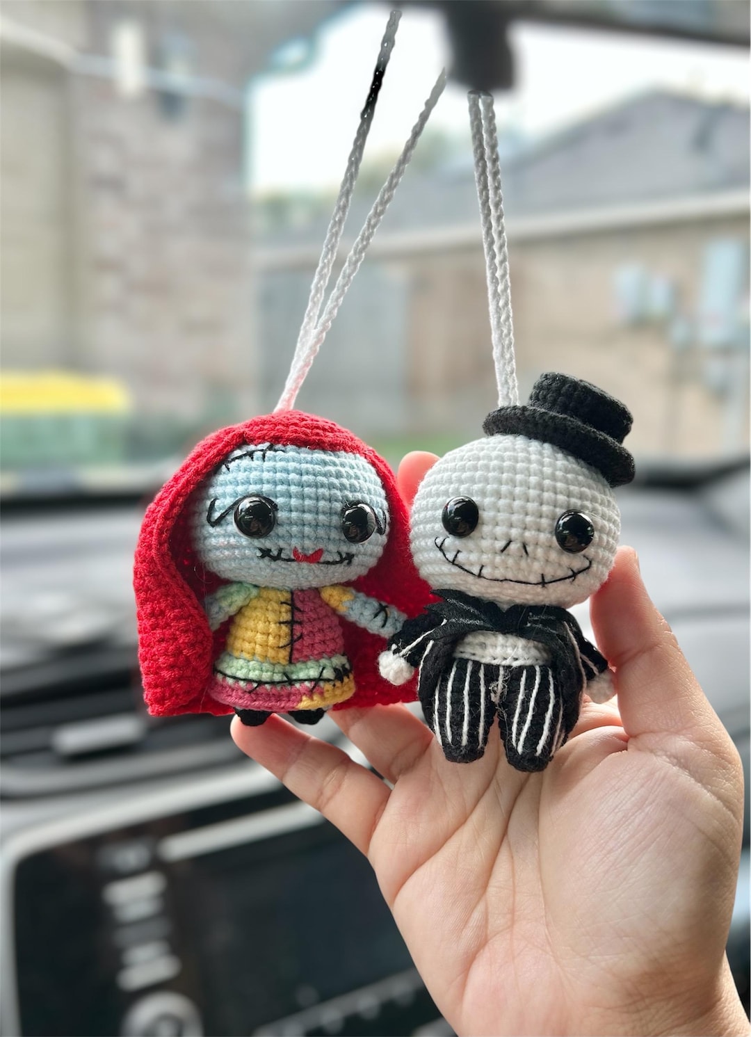 Crochet Jack and Sally Hanging - Etsy