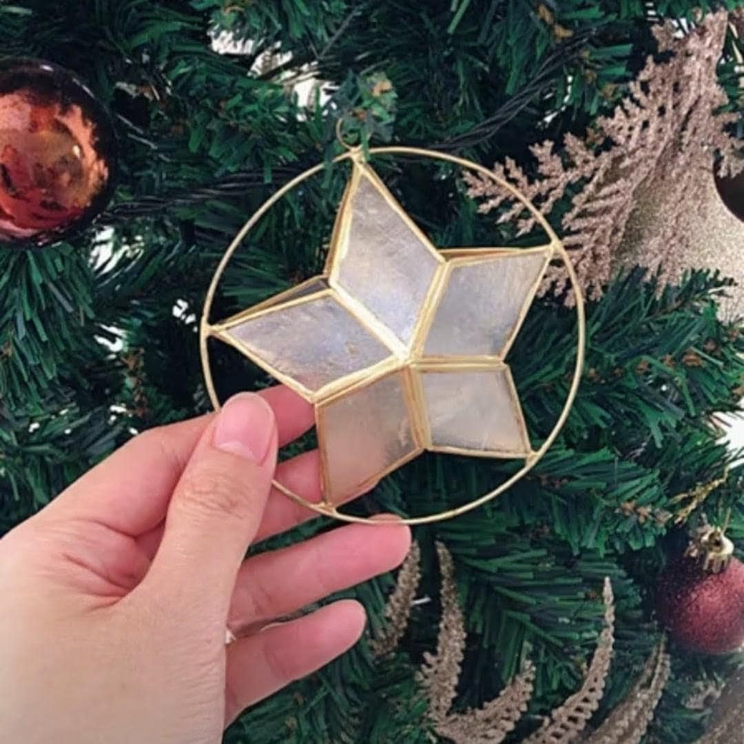 Set of 5 Filipino Parol, Capiz Star Homey Ornaments | Handmade Filipino ...