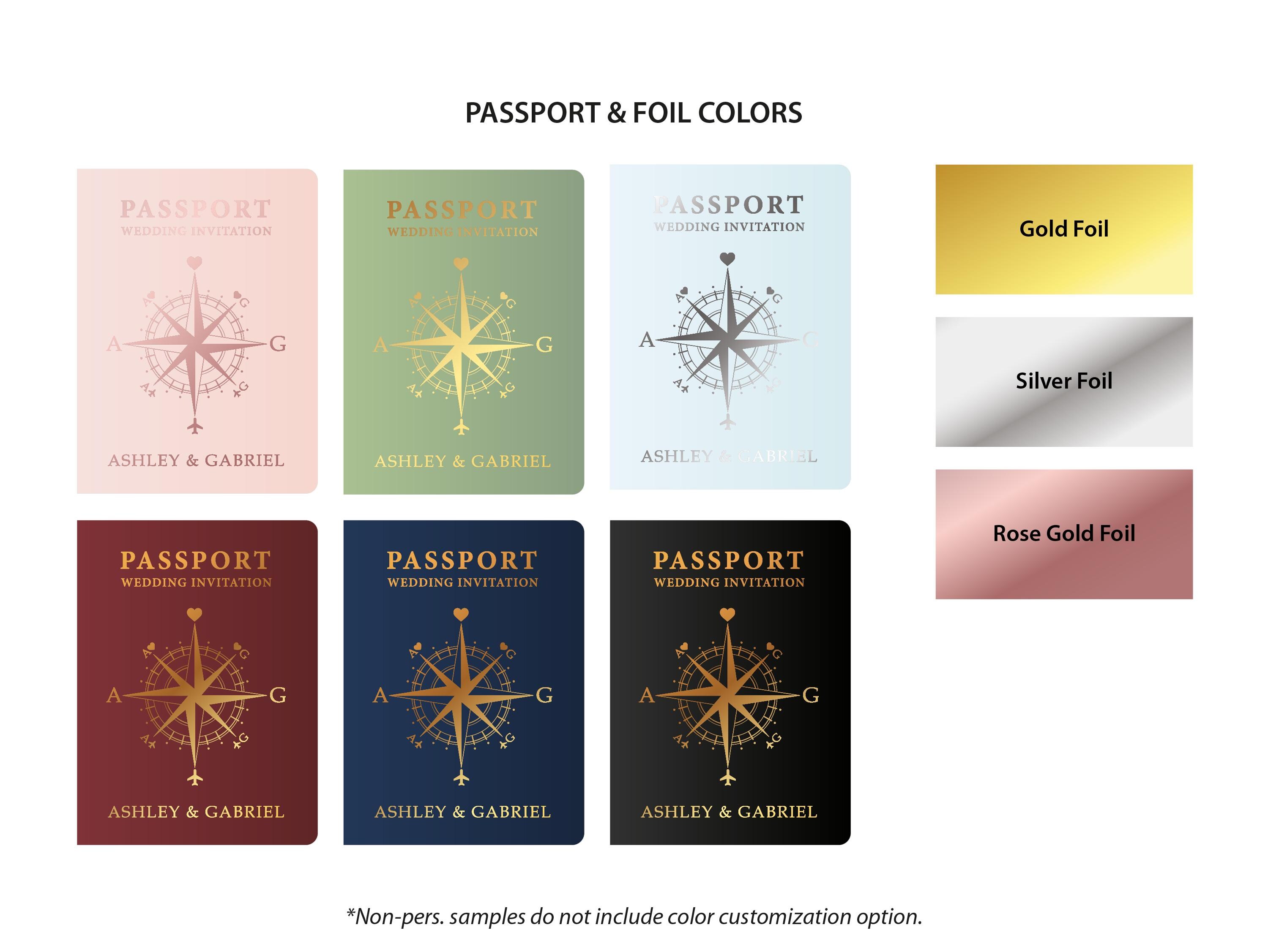 Passport Wedding Invitation Set Travel Theme Boarding Pass Style With ...
