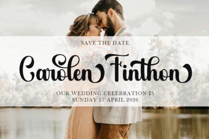 Thick Black Calligraphy Font for Cards Labled and More - Etsy