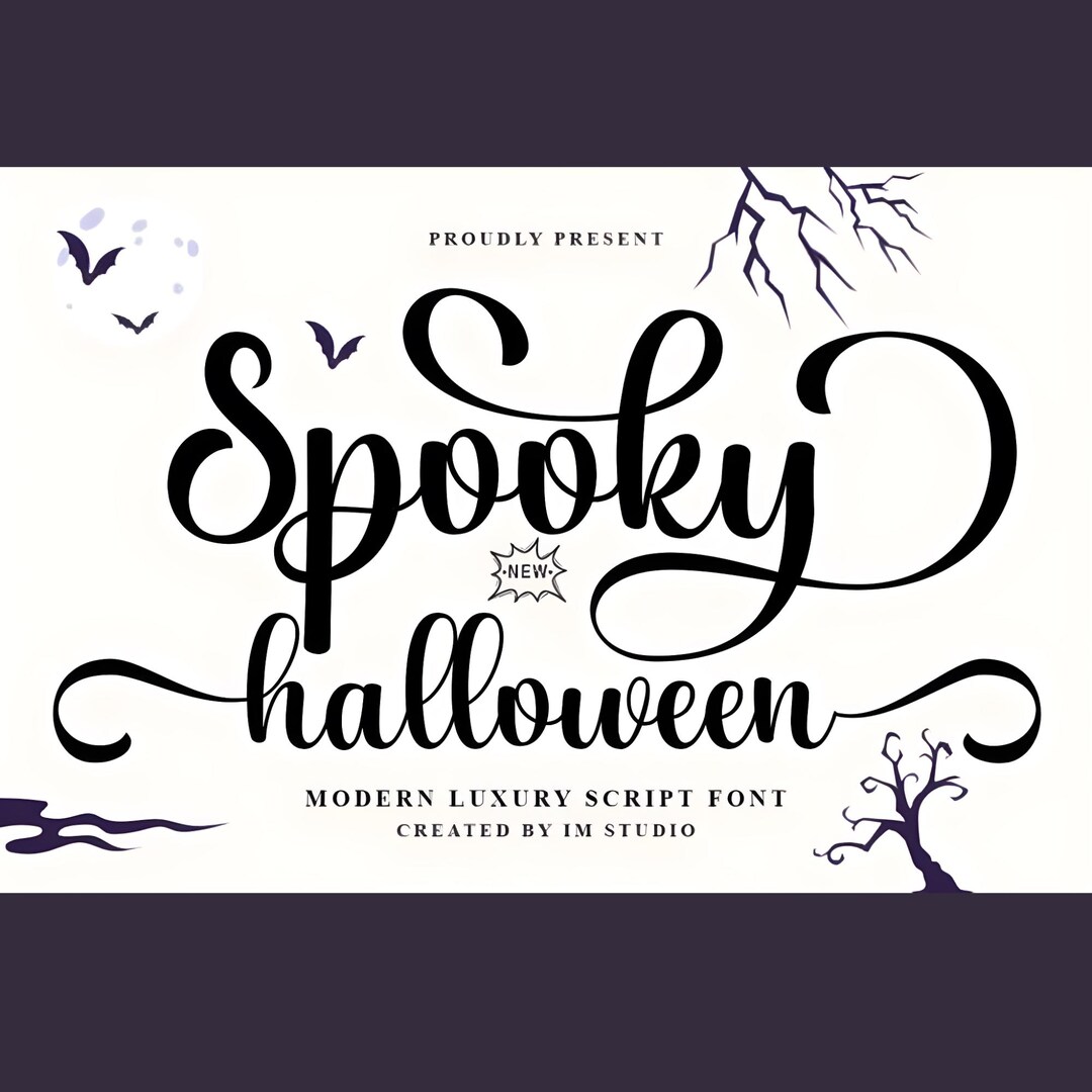 Spooky Halloween Font Script Luxury Digitial File - Etsy