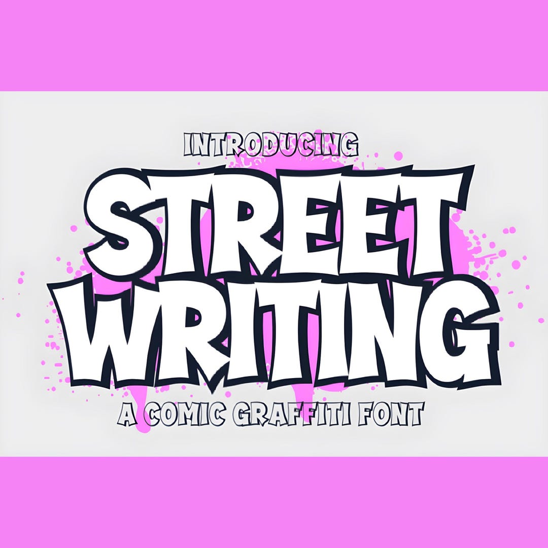 Street Writing Font Digitial File - Etsy