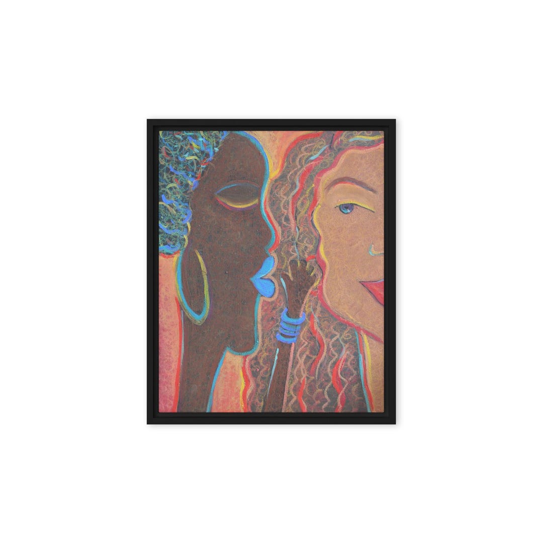 Seh Seh Story Vibrant Colorful Mixed Media Framed Fine Art Print on ...