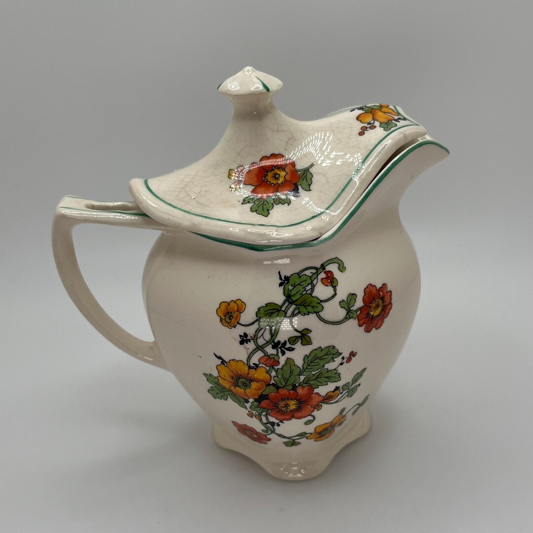 Vintage TS&T Paramount Ivory Floral Creamer With Lid 6” - Etsy