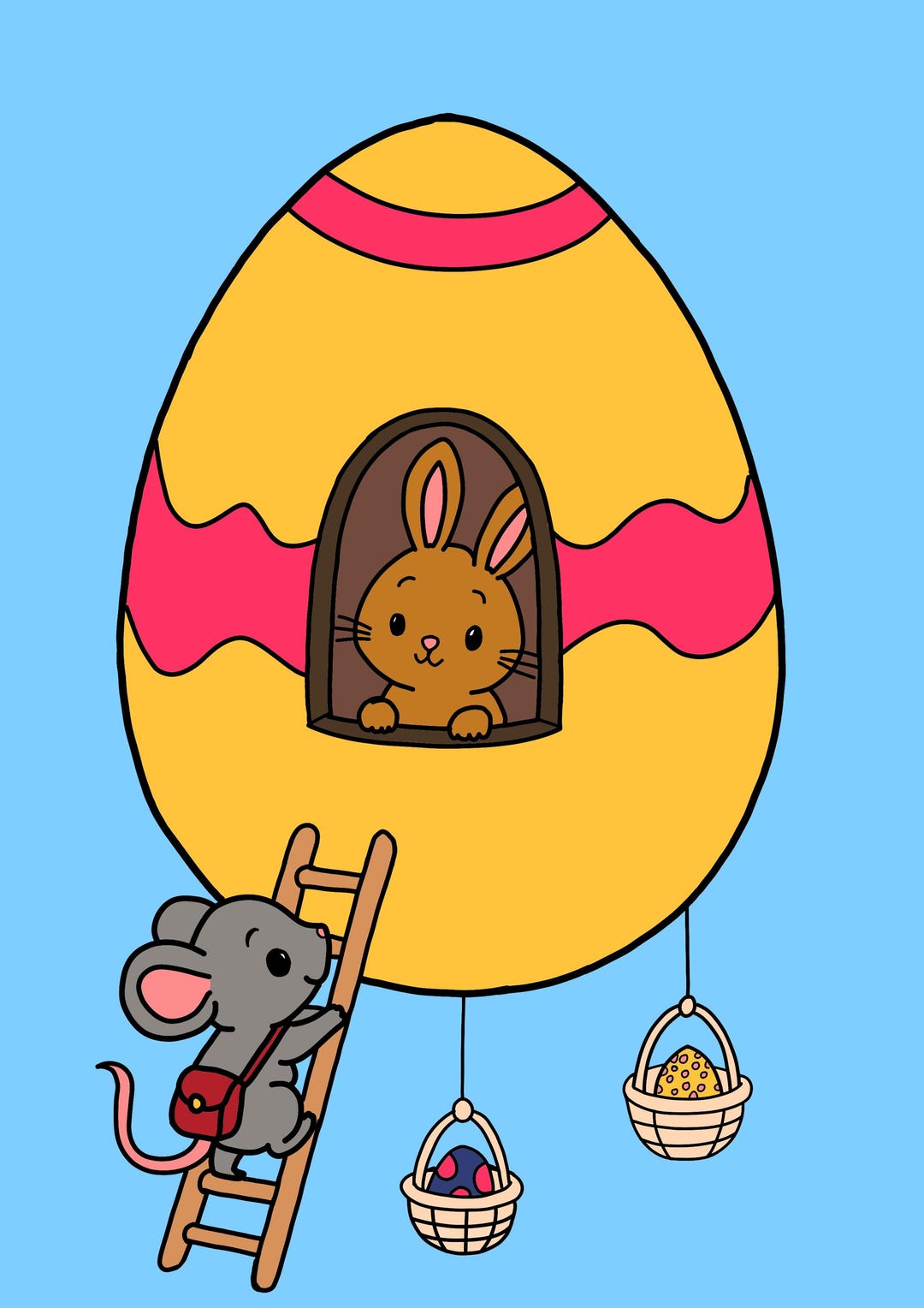 Magical Easter Egg- Digital Coloring Page: Jpg, Png and Svg - Etsy