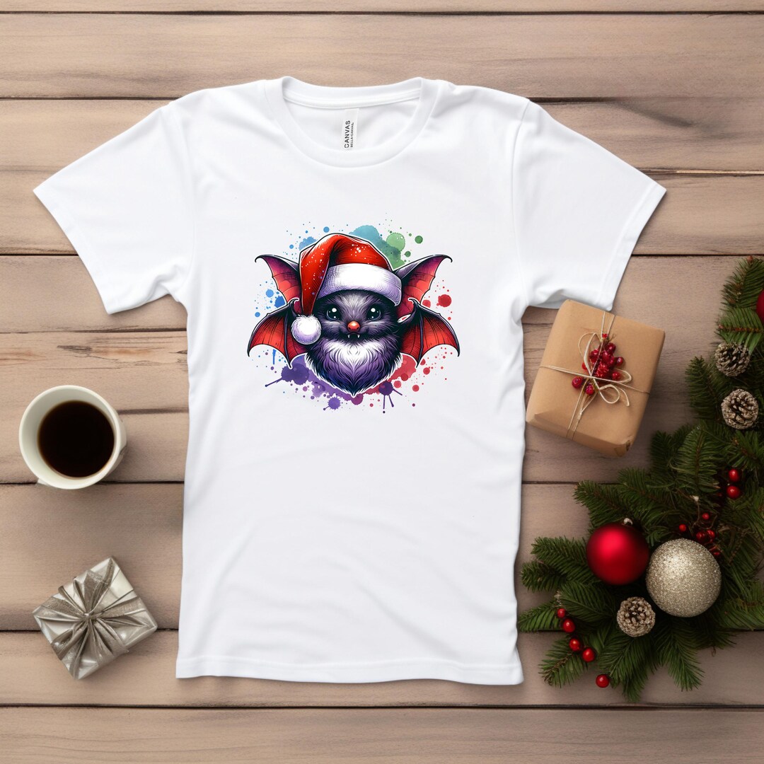 Christmas Bat Shirt, Holiday Gothic Kawaii Design - Etsy