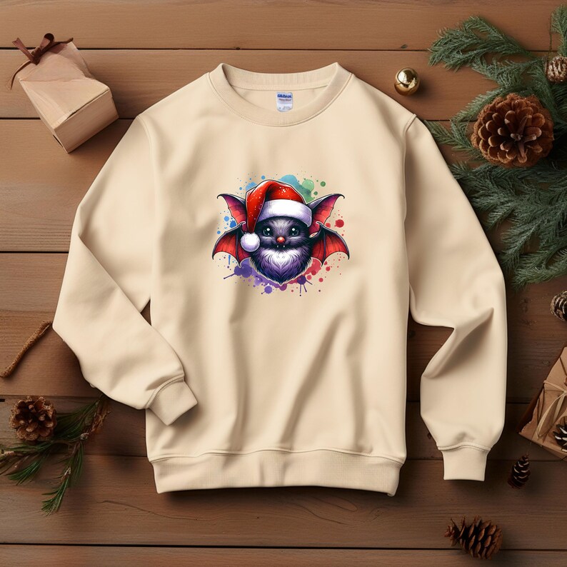 Christmas Bat Shirt, Holiday Gothic Kawaii Design - Etsy