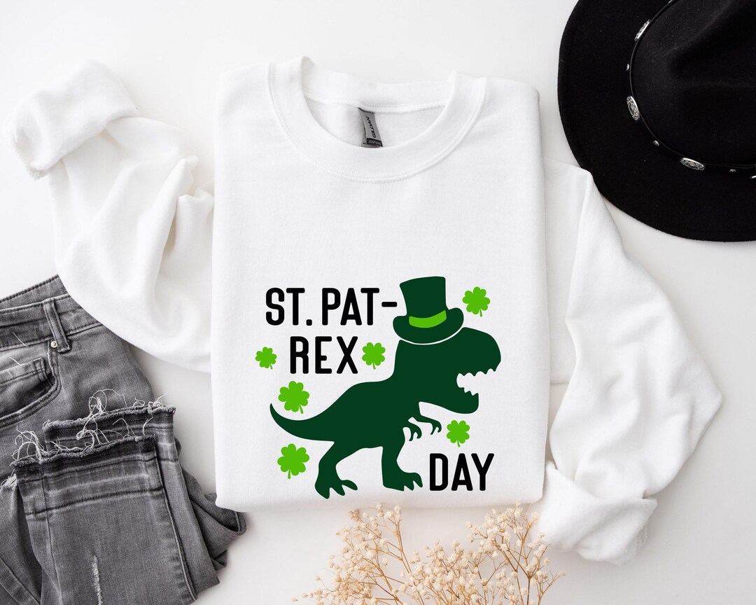 St Pat-rex Day T-shirt | Funny Dinosaur St Patrick's Tee - Etsy