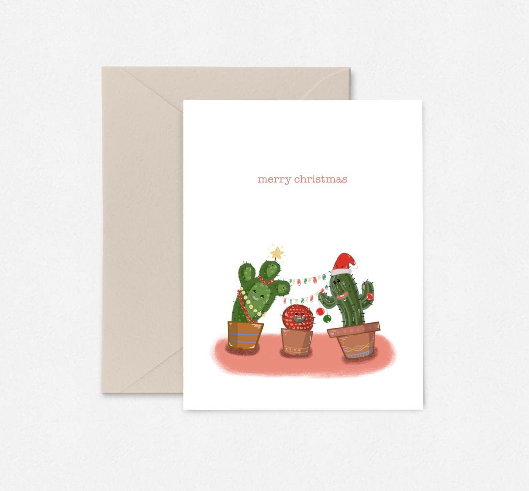Cactus Christmas Card, Merry Christmas From High Desert, Cacti ...