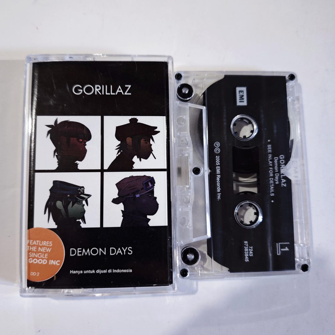 Demon Days by Gorillaz Cassette Tape Indonesia Official Original - Etsy