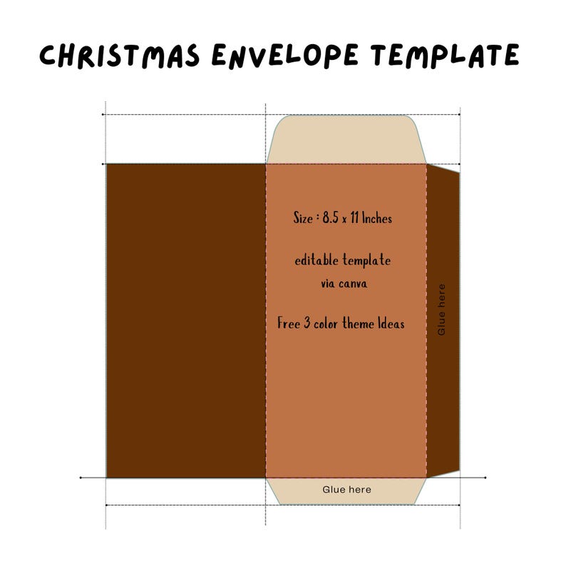 Editable Christmas Envelope Template - Festive Holiday Design via Canva ...