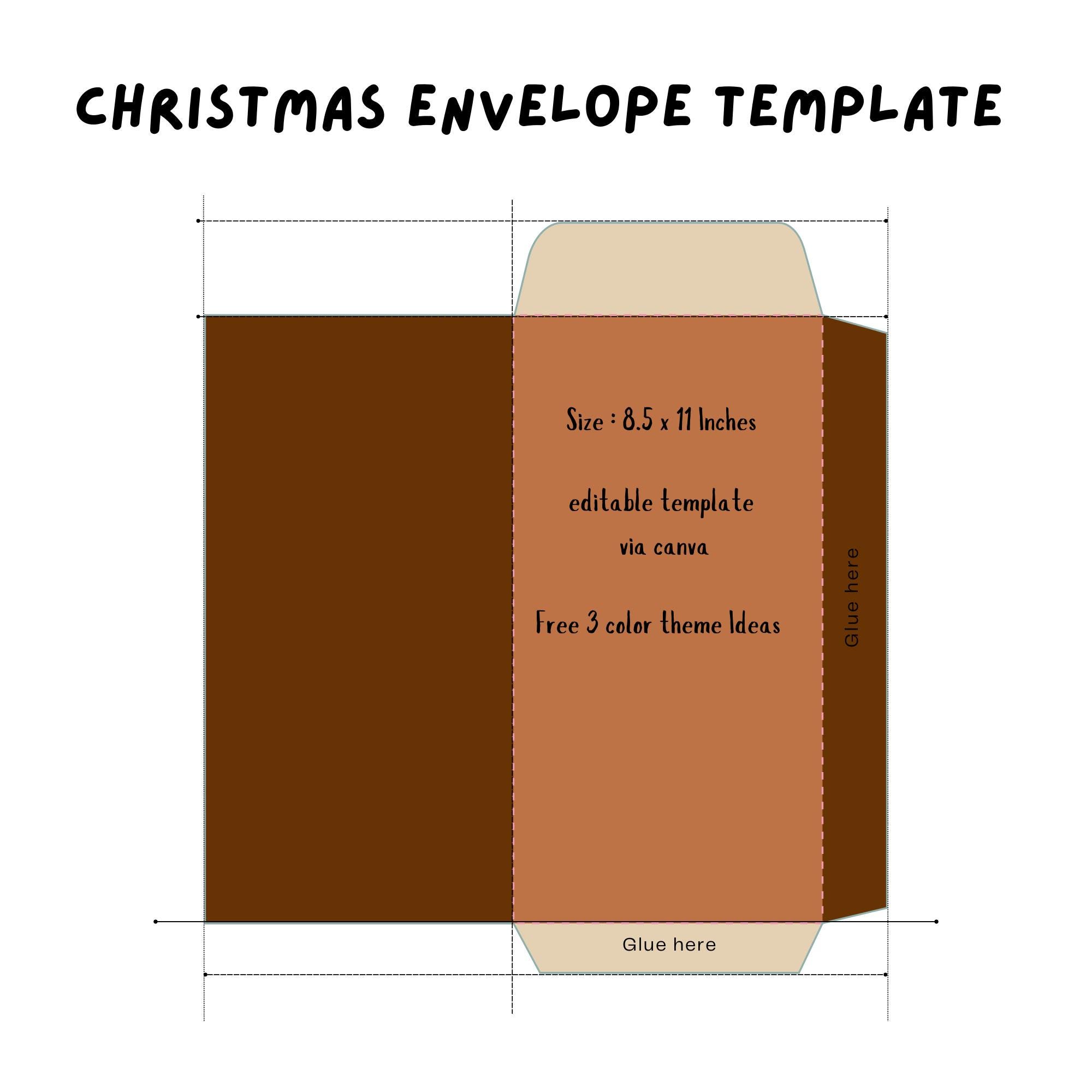 Editable Christmas Envelope Template - Festive Holiday Design via Canva ...