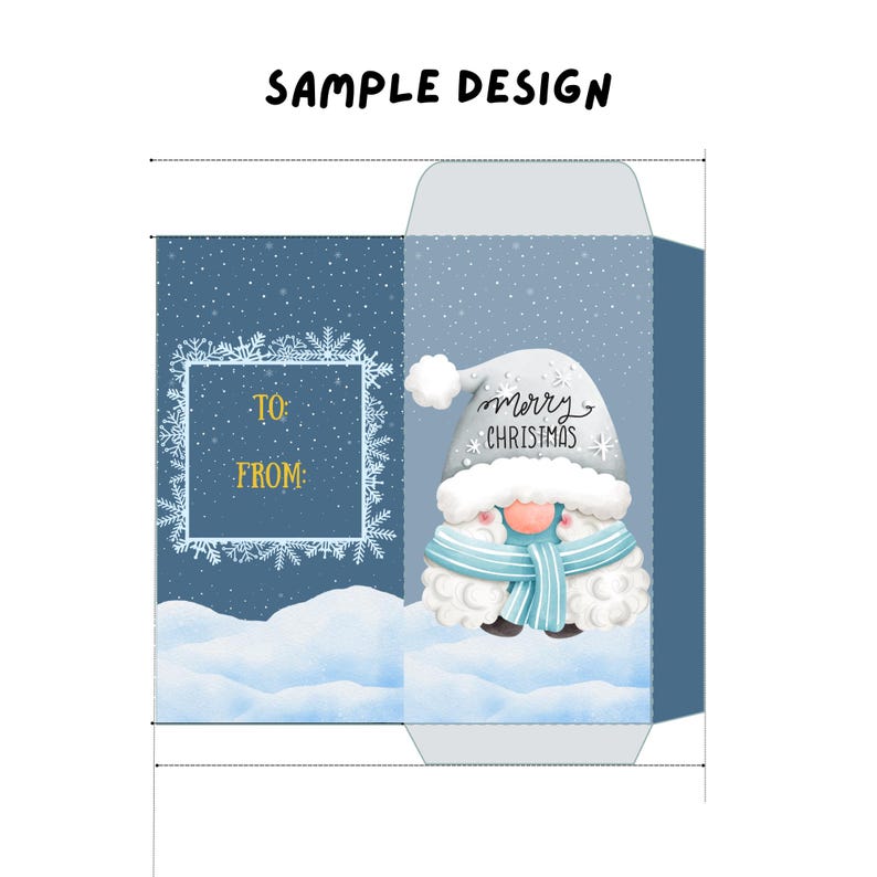 Editable Christmas Envelope Template - Festive Holiday Design via Canva ...