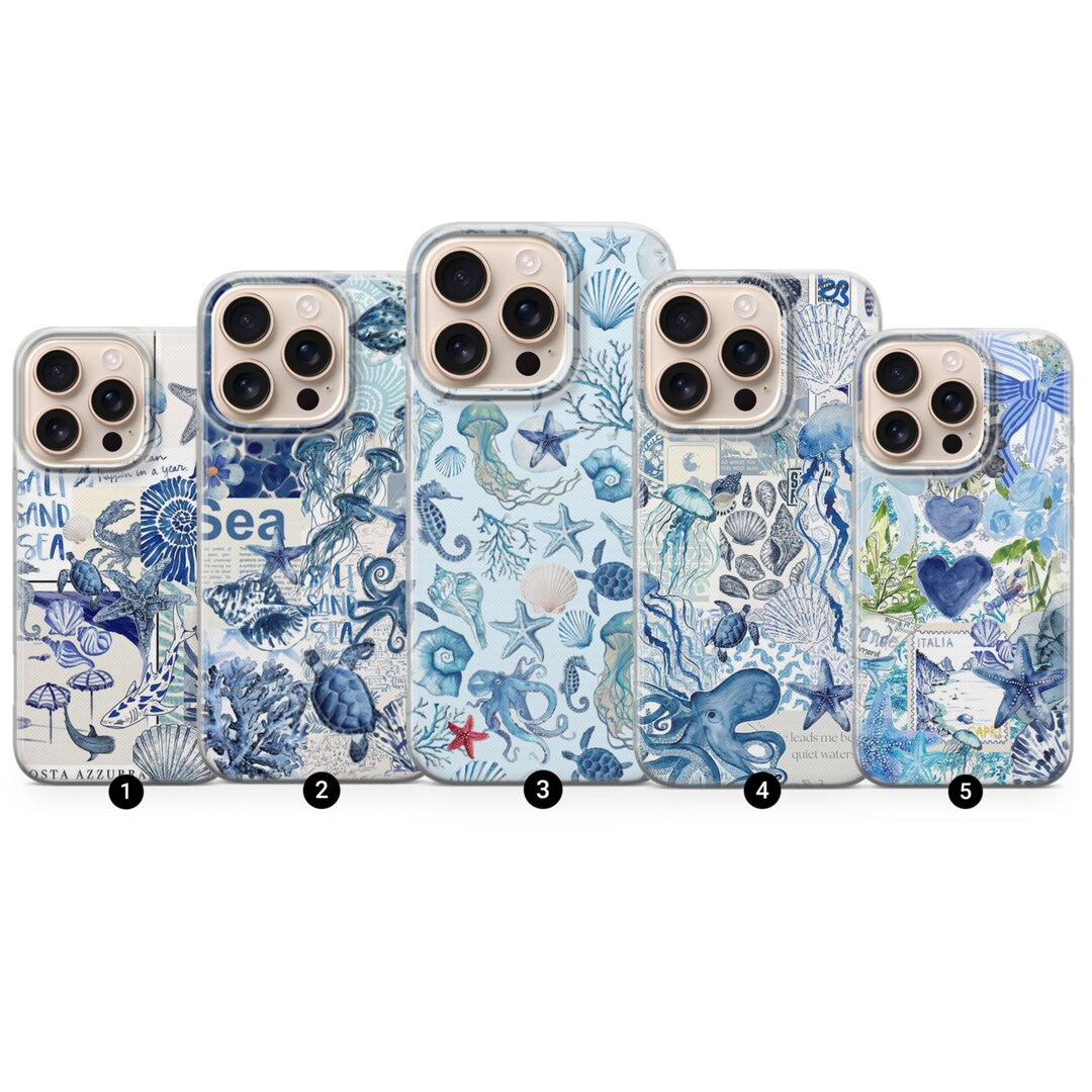 Whale Shark Coral Reef Phone Case Sea Ocean Collage Cover for iPhone 17 ...