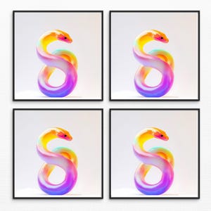 Digital 3d Snake Floats, Articulated Rattlesnake, Unique 3d Printed ...