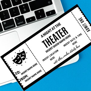Personalized Theatre Ticket, Custom Surprise Broadway Ticket, Custom ...