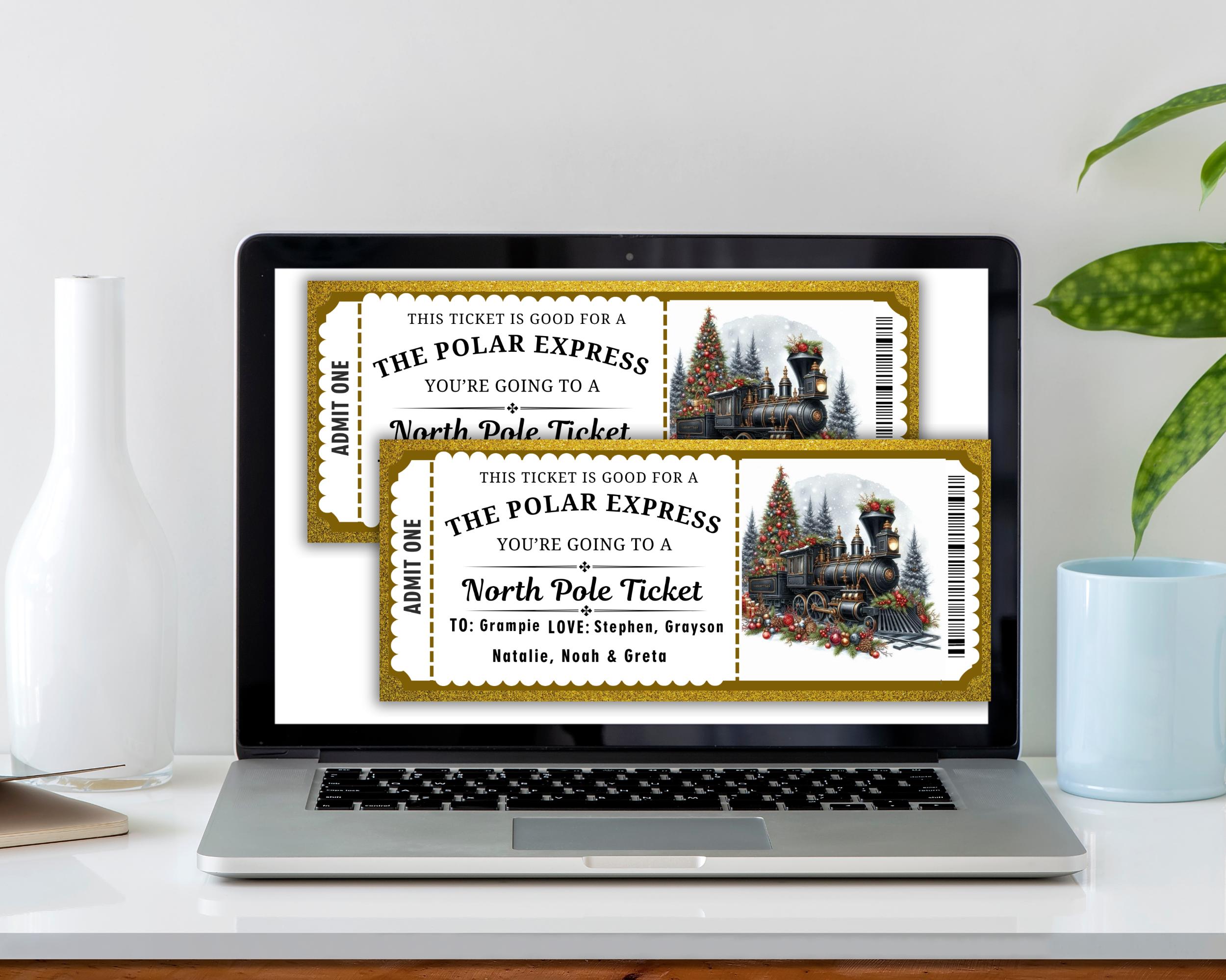 Polar Express Ticket – Christmas Ticket & Holiday Ticket Printable ...