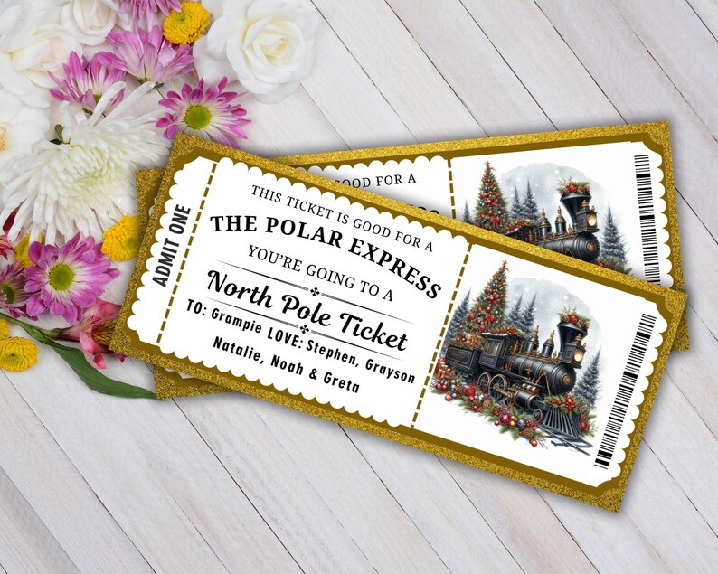 Polar Express Ticket – Christmas Ticket & Holiday Ticket Printable ...
