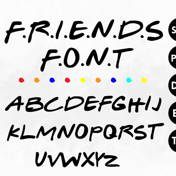 Friends Font - Etsy