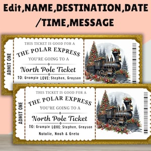 Polar Express Ticket – Christmas Ticket & Holiday Ticket Printable ...