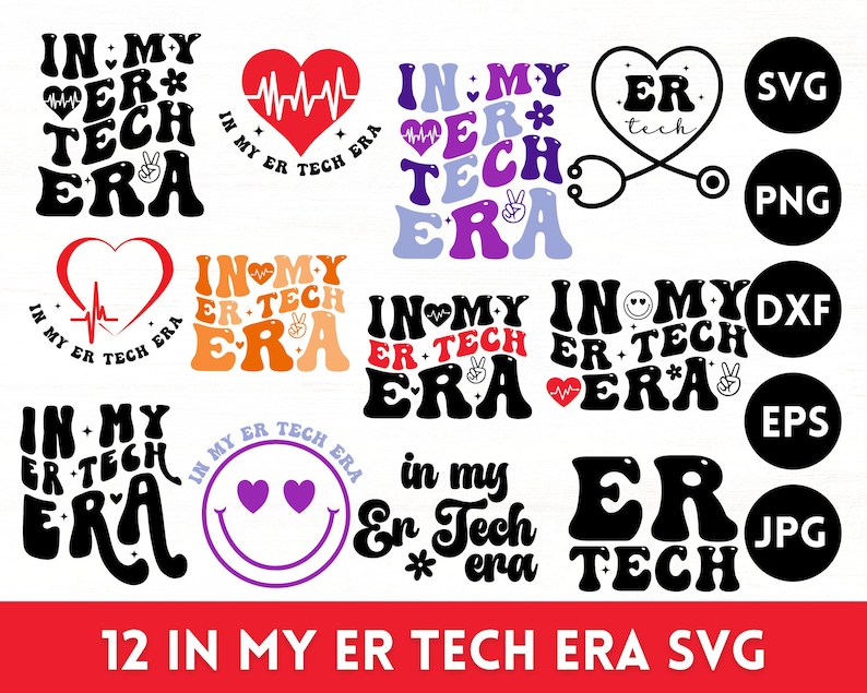 Er Tech Bundle Svg, Er Tech Svg, Emergency Room Technician Shirt Design, in My Er Tech Era Png ...