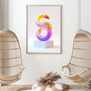 Digital 3d Snake Floats, Articulated Rattlesnake, Unique 3d Printed ...