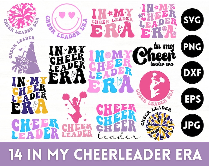 In My Cheerleader Era Svg Bundle, Cheerleader Png, Cheerleading Svg, in ...