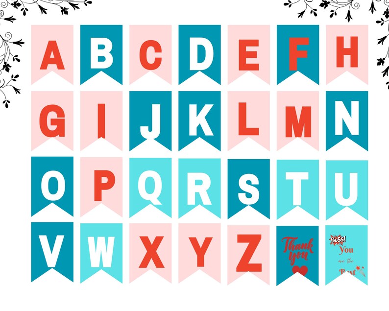 Printable Boss's Day Banner Bundle: Editable Office Decor (digital ...