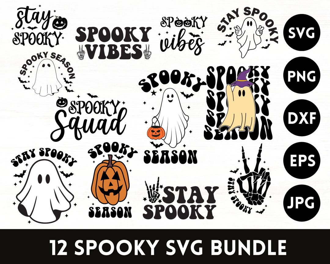 Spooky Svg Bundle,spooky Png,spooky Halloween,spooky Dad Svg, Spooky ...