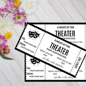 Personalized Theatre Ticket, Custom Surprise Broadway Ticket, Custom ...