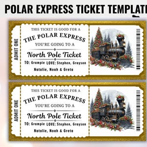 Polar Express Ticket – Christmas Ticket & Holiday Ticket Printable ...