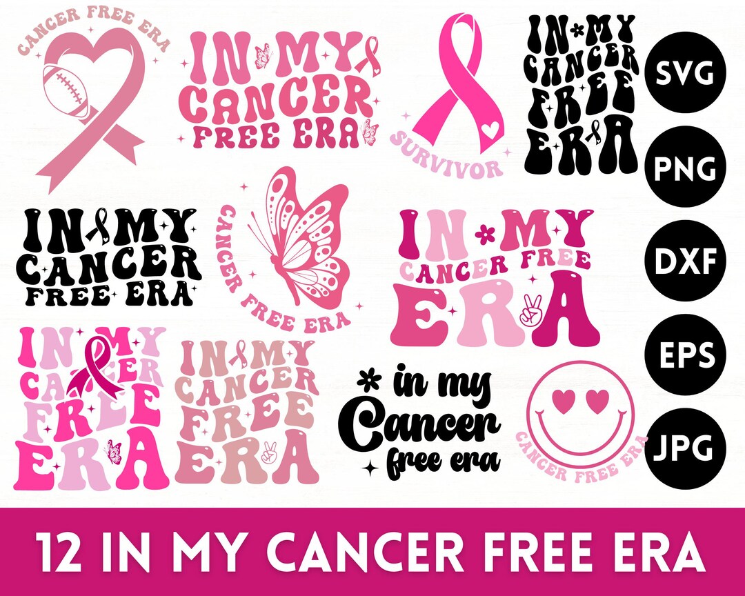 Cancer Free Era SVG PNG: Survivor Gift, Breast Cancer Awareness, Cut ...