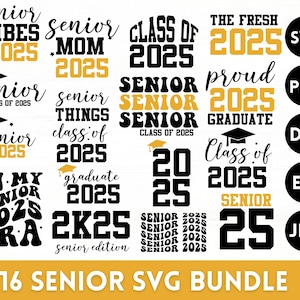 Senior 2025 Svg Bundle, Senior 2025 Svg, Senior 2025 Shirt Svg, Class ...