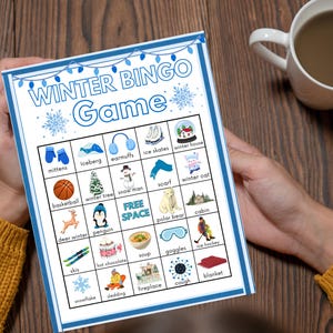 Digital Winter Bingo Game, Family Game Night, Winter Bingo Card ...