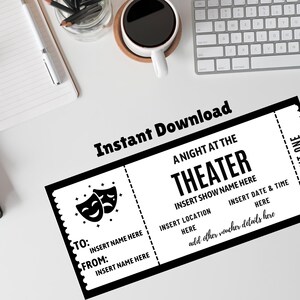 Personalized Theatre Ticket, Custom Surprise Broadway Ticket, Custom ...
