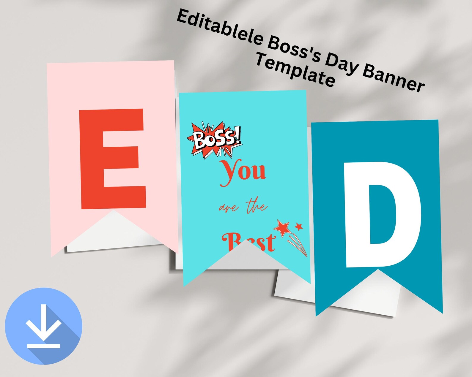 Printable Boss's Day Banner and Bundle, Boss Appreciation Day Decor ...