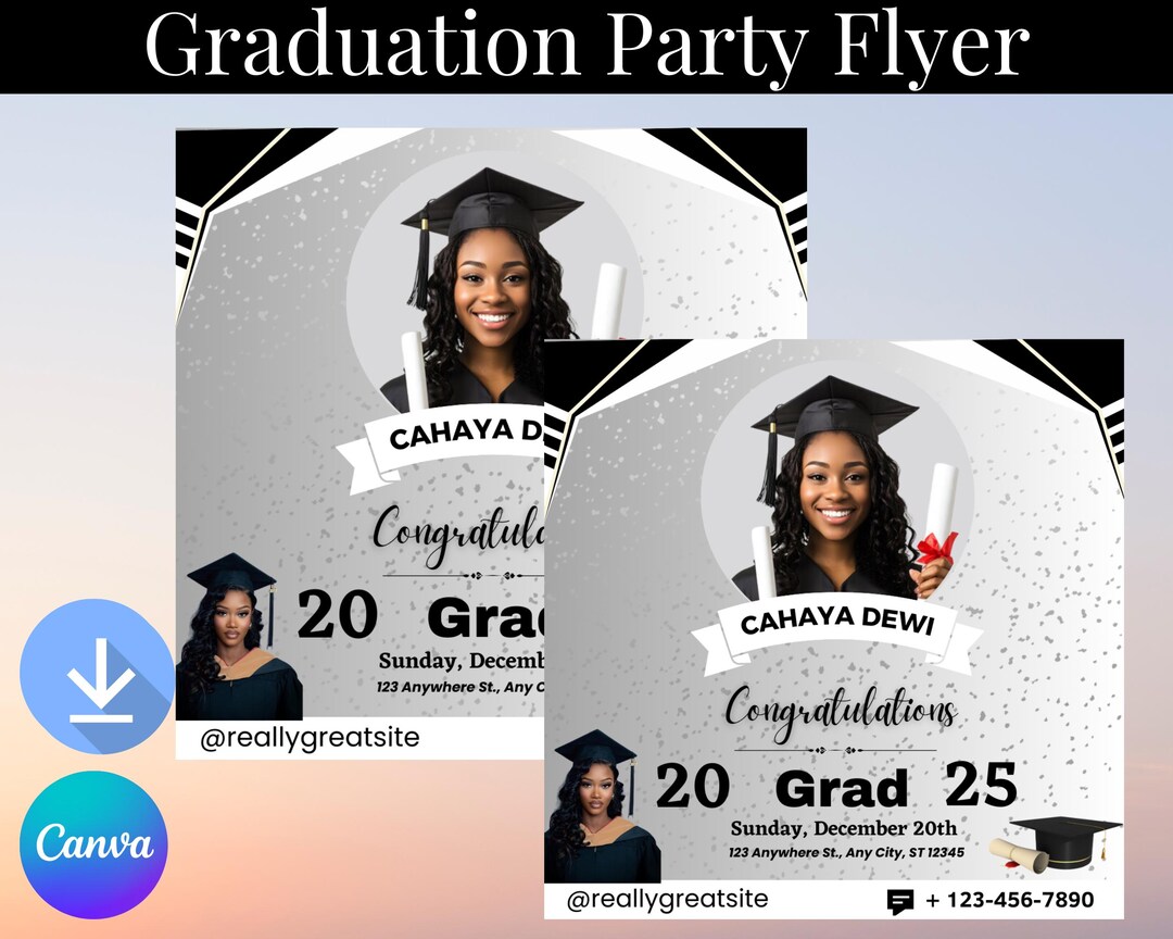 Graduation Party Flyer, Graduation Celebration Flyer, Graduate Flyer ...
