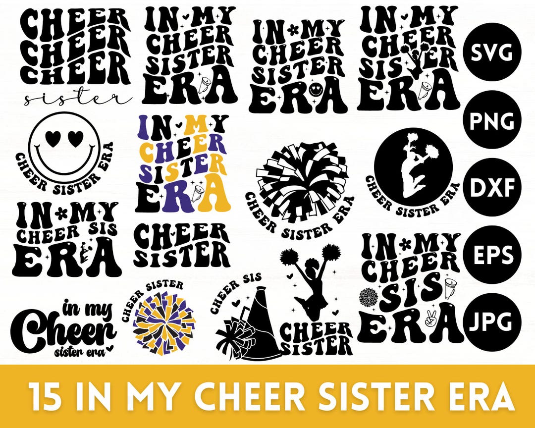 Cheer Sister Era SVG Bundle: Cheerleading Sister Gift (digital Download ...