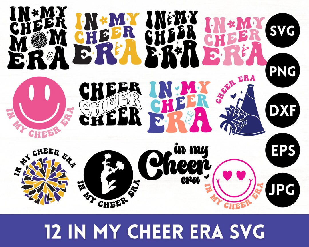 In My Cheer Era Svg, in My Cheer Era Svg Png, Cheer Shirt Svg, Cheer ...