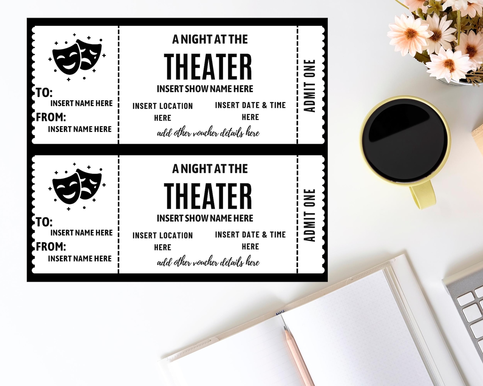 Personalized Theatre Ticket, Custom Surprise Broadway Ticket, Custom ...