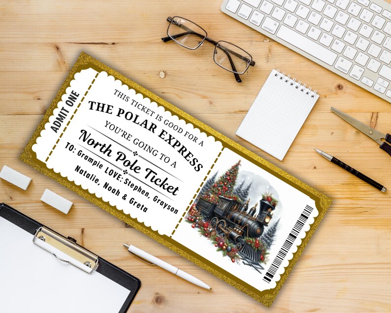 Polar Express Ticket – Christmas Ticket & Holiday Ticket Printable ...